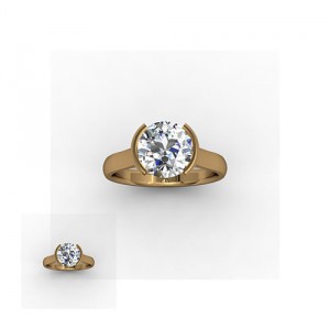 T.G. Half Bezel Engagement Ring - Joseph Schubach Jewelers