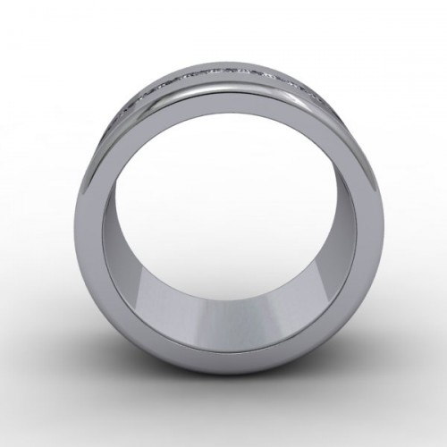A.J. Halo Engagement Ring + Wide Channel Set Wedding Band - Joseph ...